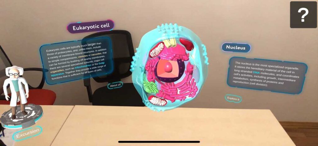 Augmented reality Cell - HoloCell application - Nanobotmedical